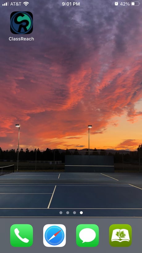 ClassReach Web App on a Mobile Device