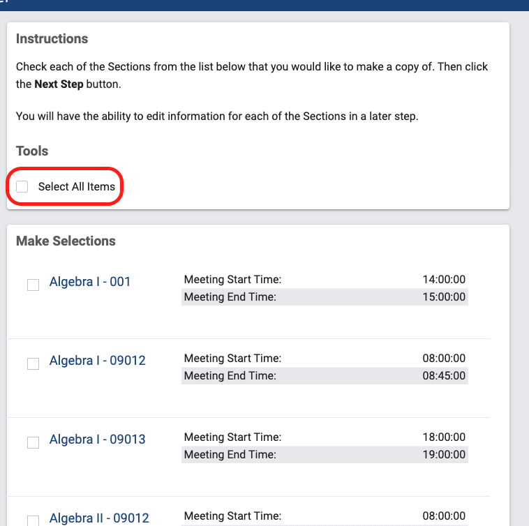 Data Copier - Copying Sections