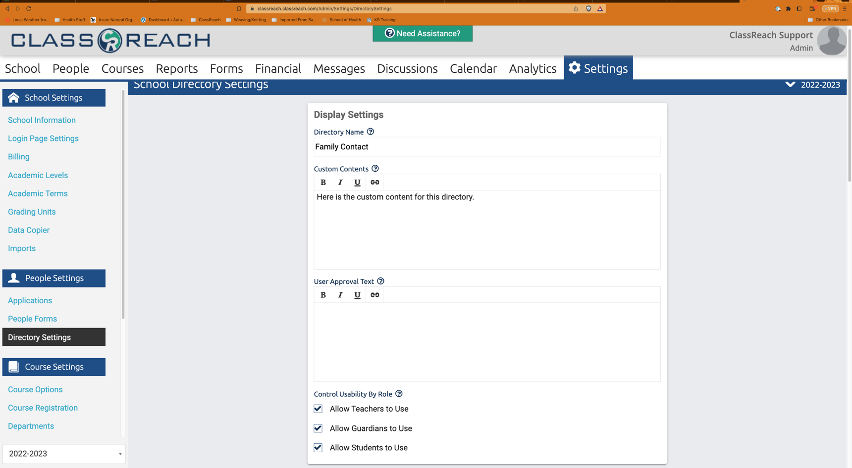 OLD--Setting Up Your School Directory