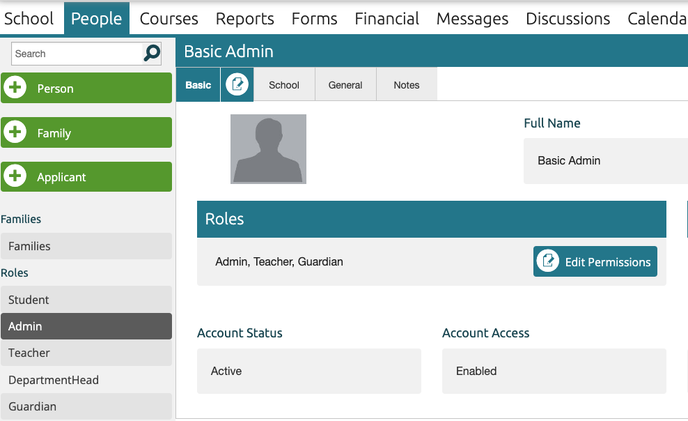 Admin Permissions Overview